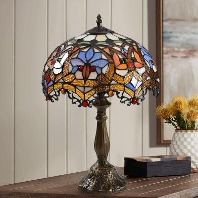 China Handmade Stained Glass Mosaic Table Lamp 30cm 40cm for Hotel Restaurant Home Decoration for sale