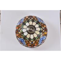China 12 Inch Handmade Stained Glass Elk Table Lamp 85-265V AC European Pastoral Desk Lamp for sale