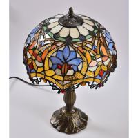 China 12 Inch Handmade Stained Glass Elk Table Lamp 85-265V AC European Pastoral Desk Lamp for sale