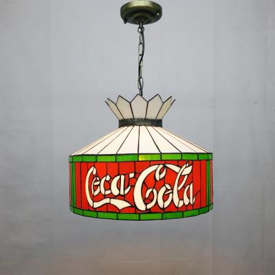China 9 Inch Vintage Pendant Lamp Handmade Stained Glass Chandelier AC 85-265V for Home Hotel Dining Room for sale