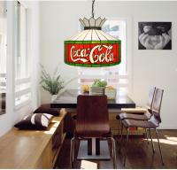 China 12 Inch Red Stained Glass LED Pendant Lamp 30cm 40cm Handmade Chandelier for Restaurant Cafe Bar for sale