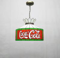 China 12 Inch Red Stained Glass LED Pendant Lamp 30cm 40cm Handmade Chandelier for Restaurant Cafe Bar for sale