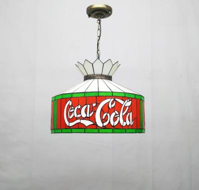 China 12 Inch Handmade Stained Glass Pendant Light 85-265V AC for Cafe Dining Room Decorative Ceiling Lamp for sale