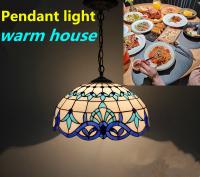 China Retro Stained Glass Pendant Light 30cm 40cm Handmade Victorian Hanging Lamp AC 85-265V for Dining Room Kitchen for sale