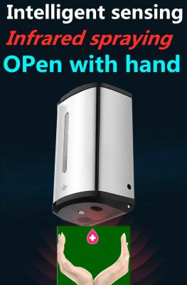 China Stainless Steel 304 Automatic Hand Sanitizer Dispenser 850ml Wall Mounted Touchless Soap Dispenser for Clean Room Hospital for sale