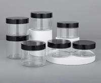 China Food Grade PET Transparent Sealed Jar 150ml to 1000ml with Lid Sealing Gasket Moisture Proof Storage for sale