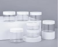 China Food Grade PET Transparent Sealed Jar 150ml to 1000ml with Lid Sealing Gasket Moisture Proof Storage for sale
