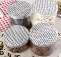 China Clear PET Plastic Food Storage Jar with Screw Cap 150ml 250ml 500ml 600ml for sale