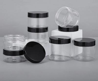 China 250ml 500ml PET Plastic Bottle Jar Clear Wide Mouth Food Jar for Candy Honey Packaging for sale