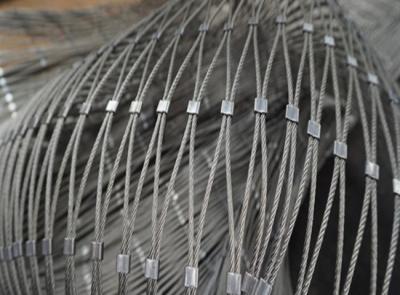 China Flexible Stainless Steel Ferrule Rope Mesh Net Zoo Aviary Mesh For Parrot for sale
