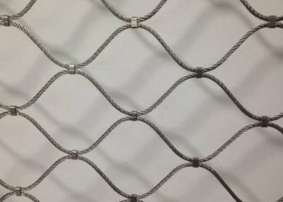 China Manufacturer Of Knotted 30*30 Zoo Mesh 1.5mm Stainless Steel Wire Rope Mesh for sale