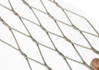 China AISI304 Stainless Steel Rope Mesh 7*7 Green Ferrule Cable Mesh CE/SGS Certified for sale