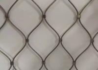 China 50*50mm Zoo Aviary Mesh Ferruled Stainless Steel Rope Net 7*7 for sale
