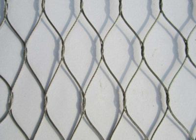 China Red PVC Coated Zoo Aviary Netting 1.5mm Stainless Steel Ferrule Rope Mesh for sale