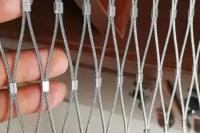 China Silver 1.5mm Wire Rope Mesh 45*45mm Stainless Steel 316 for sale