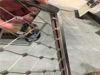 China Wire Rope Mesh 25mm*25mm Opening Knotted Steel Cable Netting As Staircase Fence for sale