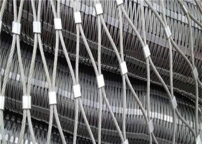 China 2mm Stainless Steel Wire Rope Mesh with 40mm Mesh Size and Customizable Design for Safety Fencing for sale