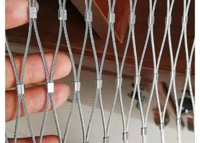 China AISI 316 2.0mm 50mm  Stainless Steel Cable Mesh For Zoo Avairy Fencing for sale