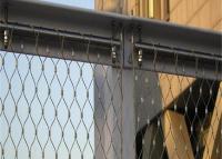 China Oxidized Black 25*25mm Balustrade  Cable Mesh 1.2mm Stainless Steel Rope Mesh for sale