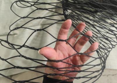 China Oxidized Black 25*25mm Balustrade  Cable Mesh 1.2mm Stainless Steel Rope Mesh for sale
