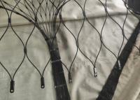 China Black Oxidized Zoo Rope Netting 50*50mm Zoo Aviary Netting SS304 Cable Mesh for sale