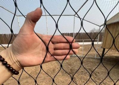 China Black Oxidized Stainless Steel Cable Mesh Supplier For Zoo Avairy Fencing for sale