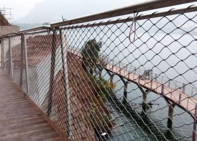 China Stainless Steel Cable Mesh Factory  SS316 High Bridge Rope Mesh for sale