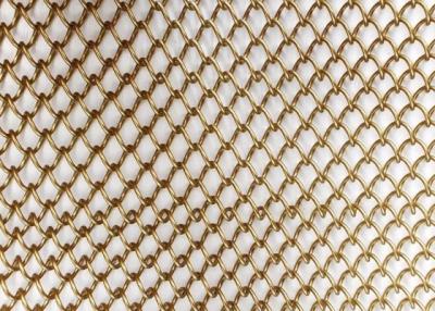 China Decoration Wire Mesh 100*100mm Decorative Brass Mesh Chain Link Fence for sale