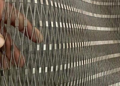 China Balustrade Cable Mesh 1.5mm  Stainless Steel Ferrule Rope Mesh for sale
