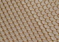 China Ss304 Decoration Wire Mesh 1.2mm Yellow Color Chain Link Fence For Hotel for sale