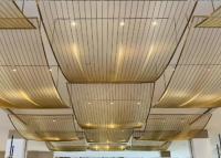China Ss304 Decoration Wire Mesh 1.2mm Yellow Color Chain Link Fence For Hotel for sale