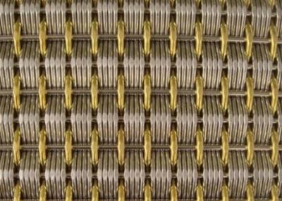 China Cabinet Yellow Decoration Wire Mesh Ss304 Decorative Steel Mesh Fencing Panels for sale