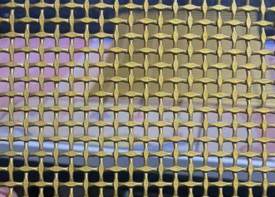 China Copper Brass Decorative Metal Wire Mesh Customized Size Crimped for sale
