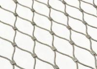 China 58mm Stainless Steel Woven Wire Rope Mesh  For Zoo Enclosure Slope Protection for sale