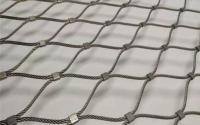 China Aisi 316 2.4mm Wire Rope Mesh For 50mm Gibbon Enclosure Fencing for sale