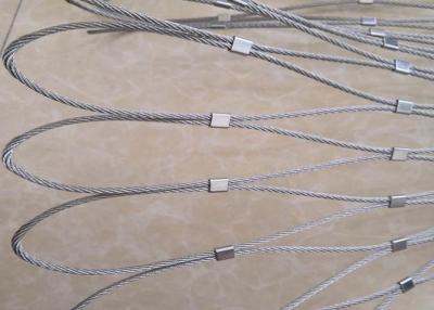 China 58mm Stainless Steel Woven Wire Rope Mesh  For Zoo Enclosure Slope Protection for sale
