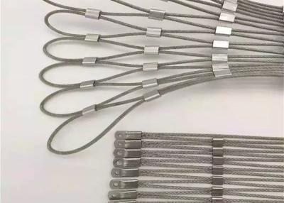China 1.5mm Stainless Steel Rope Net Cable Mesh 35mm For School Safety Fence for sale