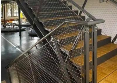 China 304 Stainless Steel Cable Netting Mesh 45mm For Stair Railings for sale
