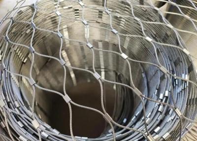 China Silver 2mm 40mm  Stainless Steel Cable Mesh For Zoo for sale