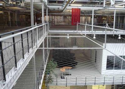 China AISI 304  Stainless Steel Cable Mesh Wire Rope Netting 20mm For School Safety Construction Projects for sale