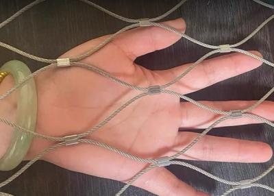 China Stainless Steel Flexible Wire Ferrule  Rope Mesh Net For Animal X-Tend Zoo Mesh for sale