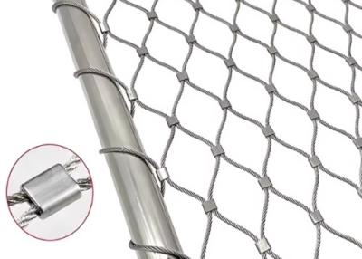 China Flexible 304 Stainless Steel Wire Rope Mesh with 40mm Mesh Size for Zoo and Safety Fencing for sale