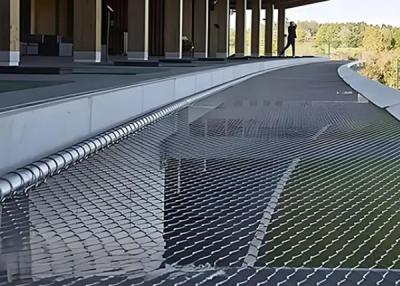 China 304 Stainless Wire Rope Mesh 50mm Steel Cable Netting For Fall Protection for sale
