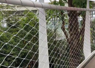 China Stainless Steel 304 Wire Rope Netting Mesh 2.0mm Cable 52mm Mesh Size for sale