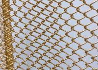 China 7mm*7mm Mesh Size Decorative Wire Mesh with Low Maintenance and Eco-friendly Stainless Steel Gold Chain Link for sale