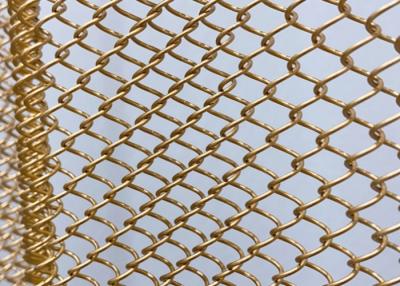 China 7mm*7mm Mesh Size Decorative Wire Mesh with Low Maintenance and Eco-friendly Stainless Steel Gold Chain Link for sale