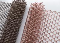 China 6mm*6mm Yellow Decoration Wire Mesh with Chain Link Weaving for Architectural Design for sale