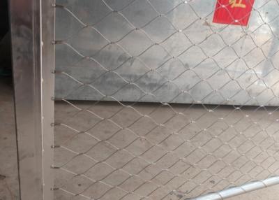 China SS304 Ferrule Mesh Flexible Diamond Stainless Steel Rope Net For Zoo Net for sale