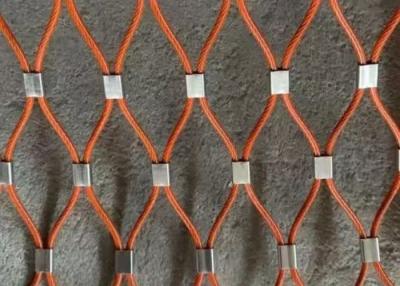 China Ferrule Mesh Flexible Stainless Steel Rope Net Wire Rope Mesh Zoo Aviary Netting for sale