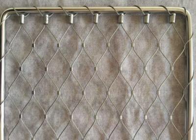 China 3mm AISI316 Stainless Steel Wire Rope Mesh with 25mm Mesh Size for Aviary and Protective Fencing for sale